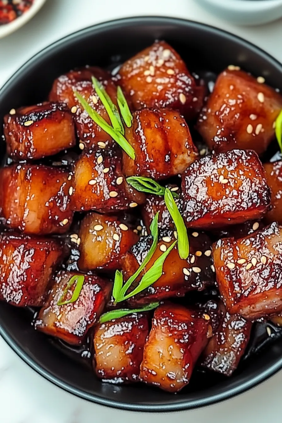 Sticky Pork Belly Bites – My Food Plans