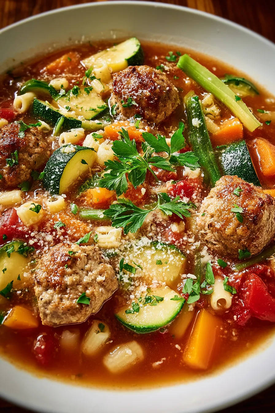 Summer Minestrone with Turkey Meatballs – My Food Plans