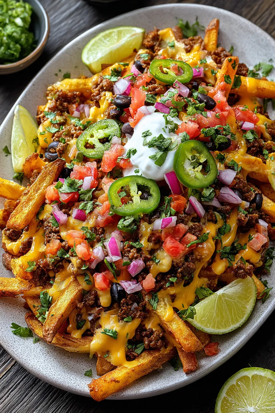 Spicy Tex-Mex Loaded Nacho Fries – My Food Plans