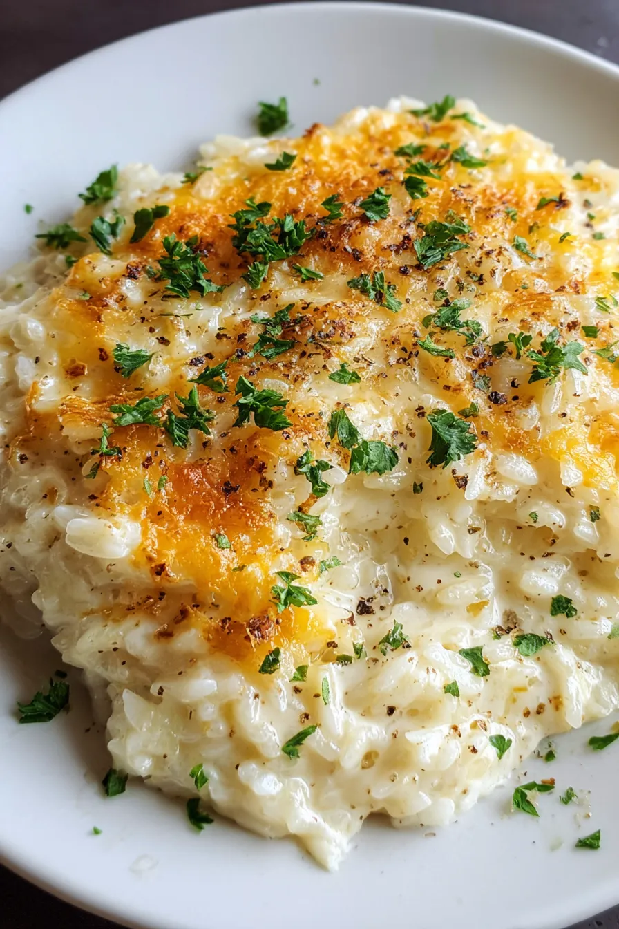 Creamy Italian Baked Cheesy Rice – My Food Plans