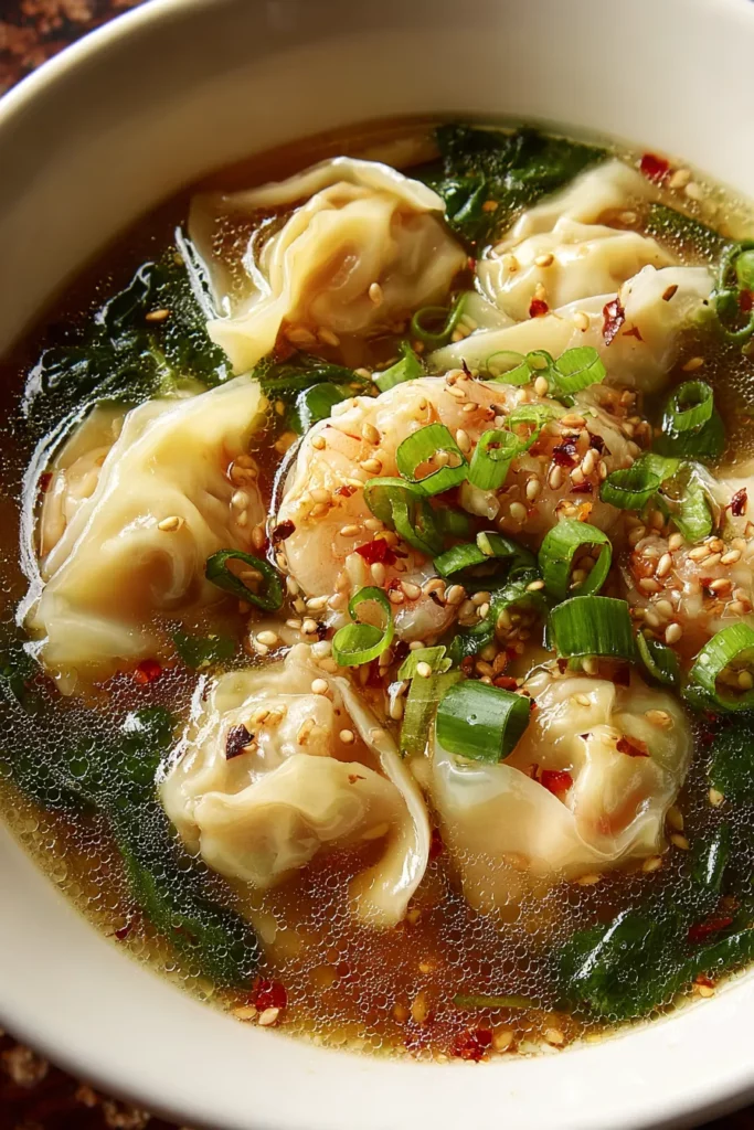 Steaming Hot Chinese Wonton Soup – My Food Plans