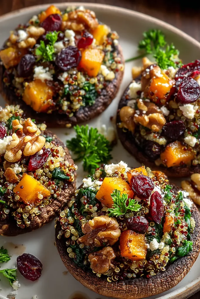 Autumn Harvest Stuffed Portobello Mushrooms – My Food Plans
