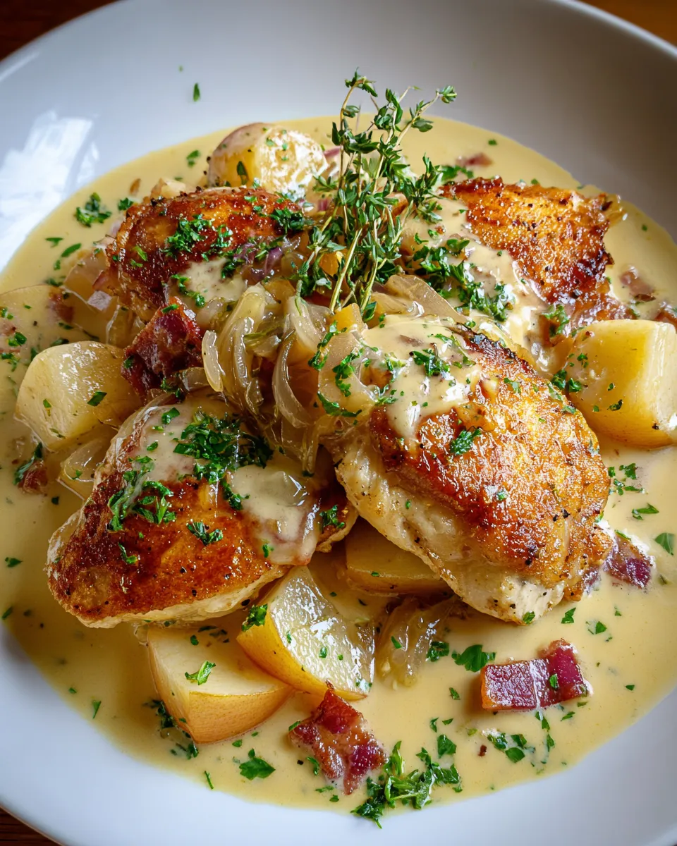 Savory Creamy Chicken Normandy with Apples and Calvados – My Food Plans