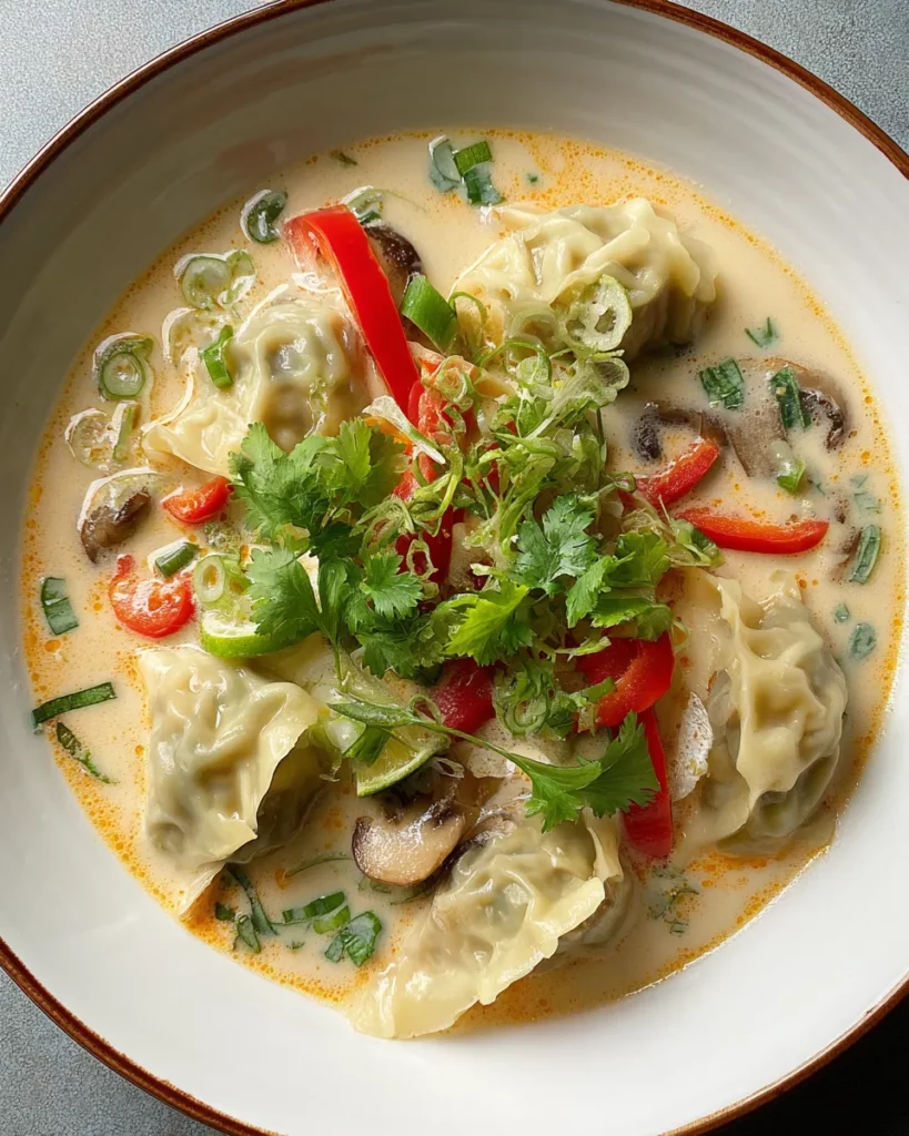 Thai Potsticker Coconut Soup – My Food Plans