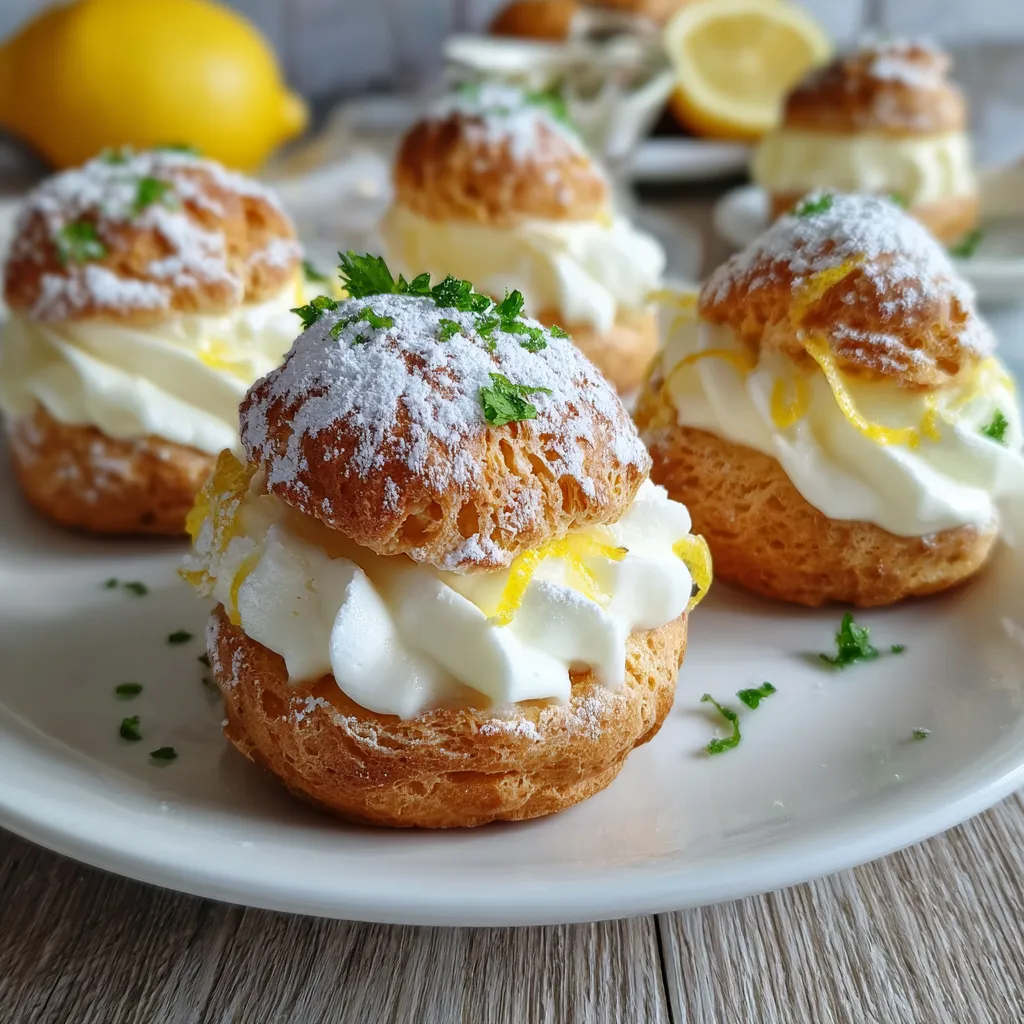 Light Choux Pastries Filled with Lemon Cream – My Food Plans